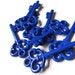 8 Royal Blue Key Charm Skeleton Key Charm Plastic Key Beading