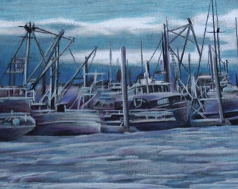 Boat dock drawing | Etsy