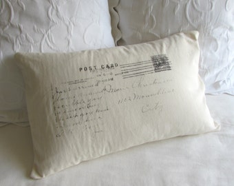Postcard pillow | Etsy