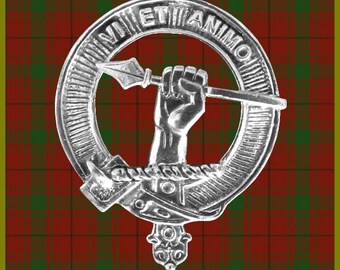 Brown Clan Crest Scottish Cap Badge CB02