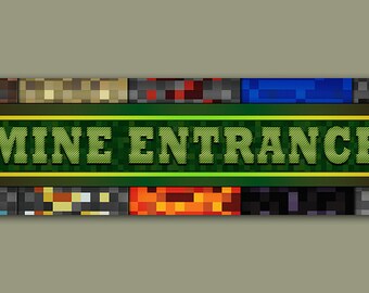 Minecraft Inspired Personalized Door sign