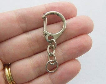 BULK 20 Key rings 25 x 2mm silver plated by nicoledebruin on Etsy
