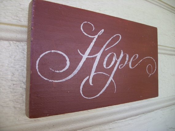 Antiqued HOPE Sign Wall Decor Plaque