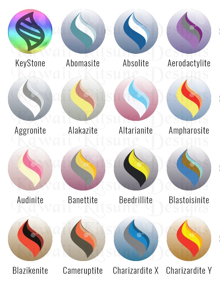 Pokemon Go Bracelet Mega Stone Leather Cuff Mega Stone