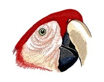 Unique parrot embroidery related items | Etsy