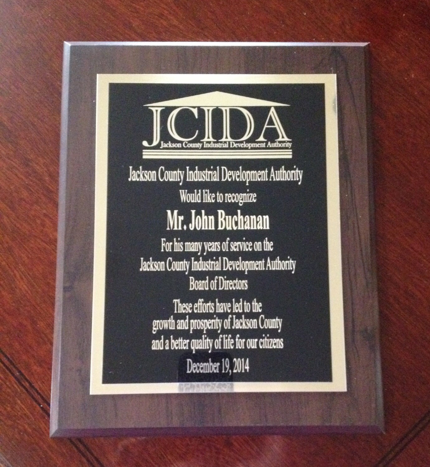 8X10 Cherry Custom Engraved Plaque for Any