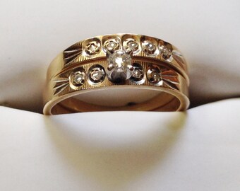 Vintage wedding ring set | Etsy