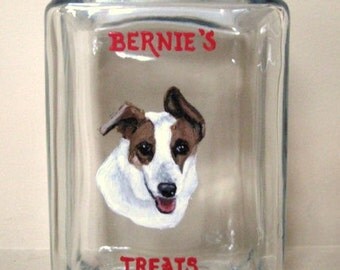 Yellow Labrador Retriever Dog Treat Jar Custom Canister by petzoup