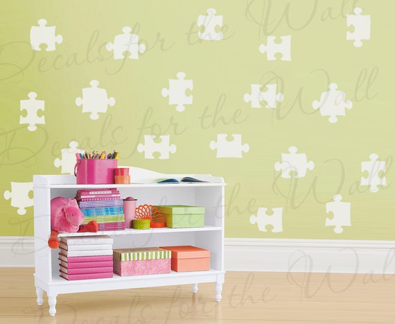 Puzzle Pieces Wall Mural Decals Vinyl Graphic Kids Boy Room