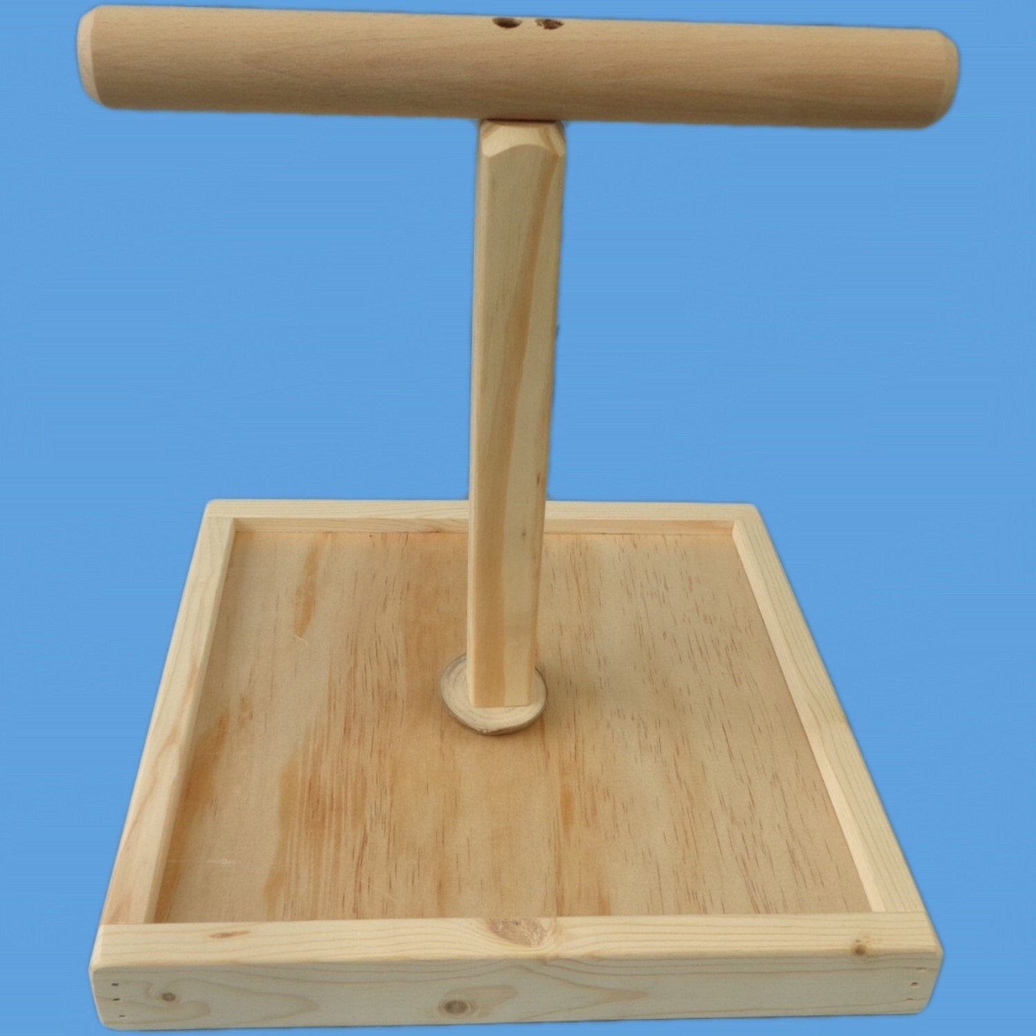 Parrot T-Perch Stand With 12 x 12 base-Hand Made