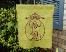 Popular items for monogram garden flag on Etsy
