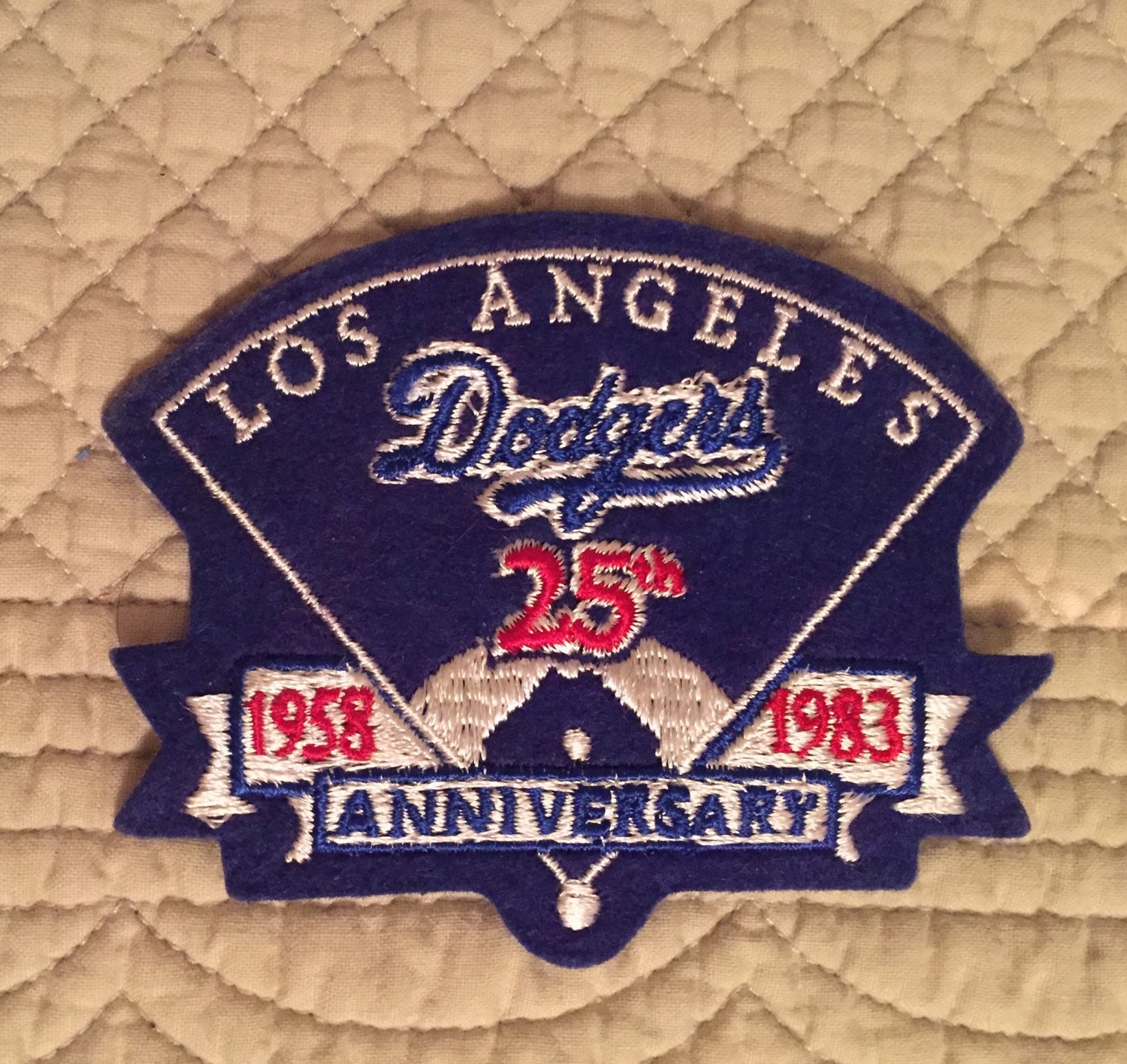 LA Dodgers 25th Anniversary Patch by DeeleesTreasures on Etsy
