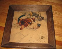 Popular items for antique dog prints on Etsy