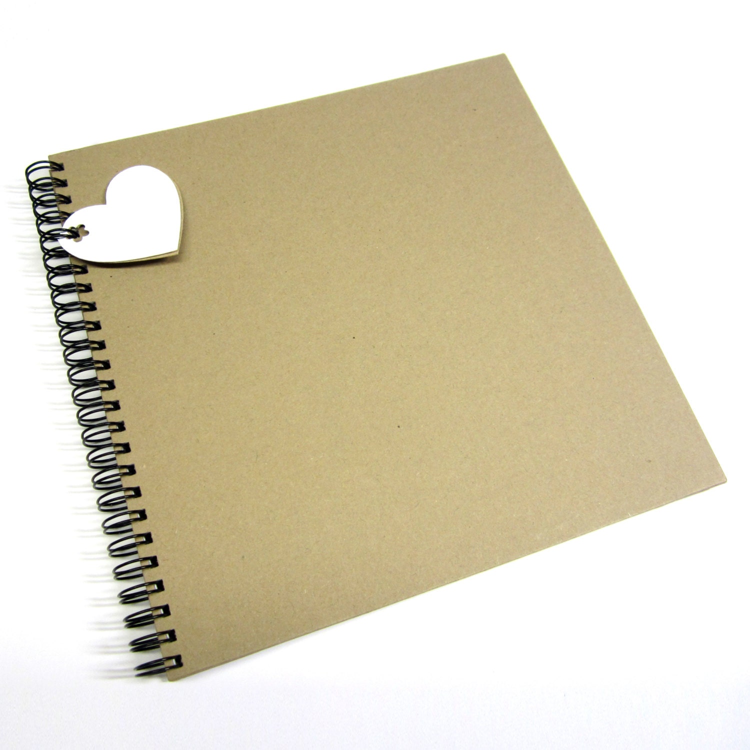 Blank Square Scrapbook 8x8 Vintage Kraft Photo Album by doodledah