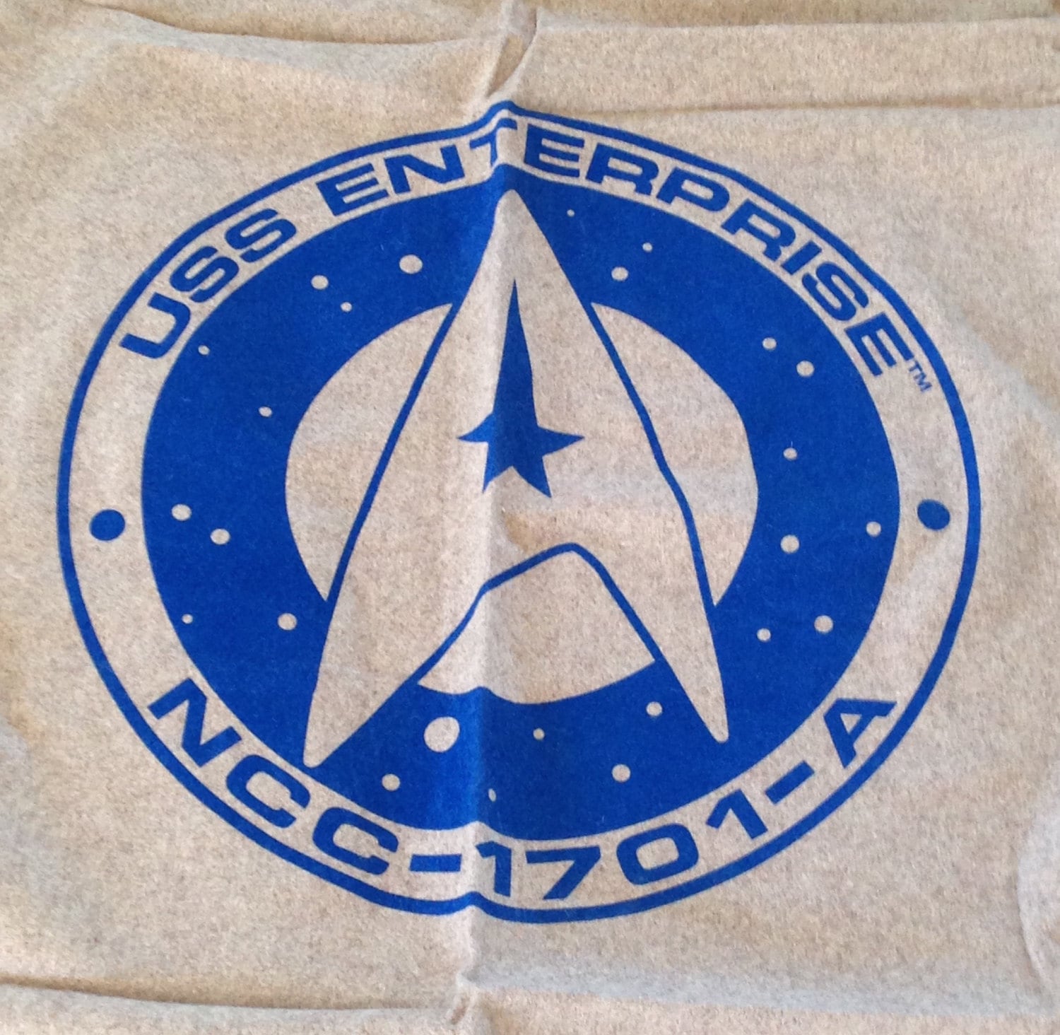Vintage Star Trek Original Wool Blanket // Screenprint USS