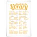 Dewey Decimal System Art Print Library Poster School