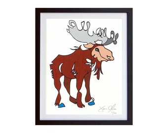 Moose picture frame | Etsy