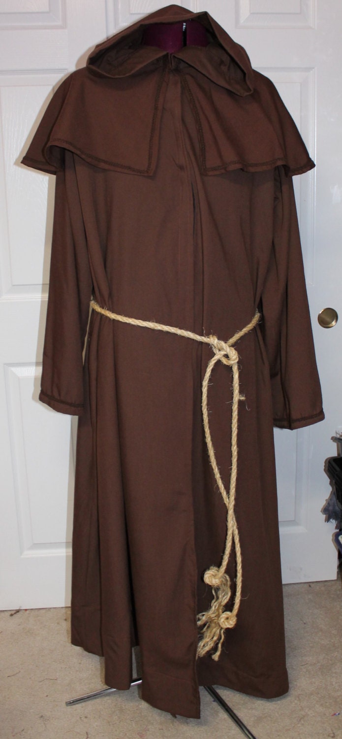 Monk Robe Renaissance Friar Priest Halloween Costume Grim