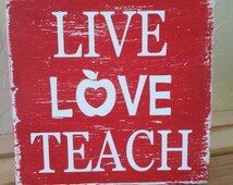 Unique live love teach related items | Etsy