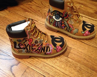 Custom timberlands | Etsy