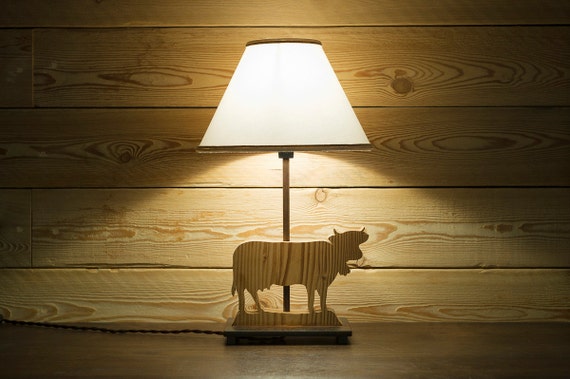 Cow table lamp