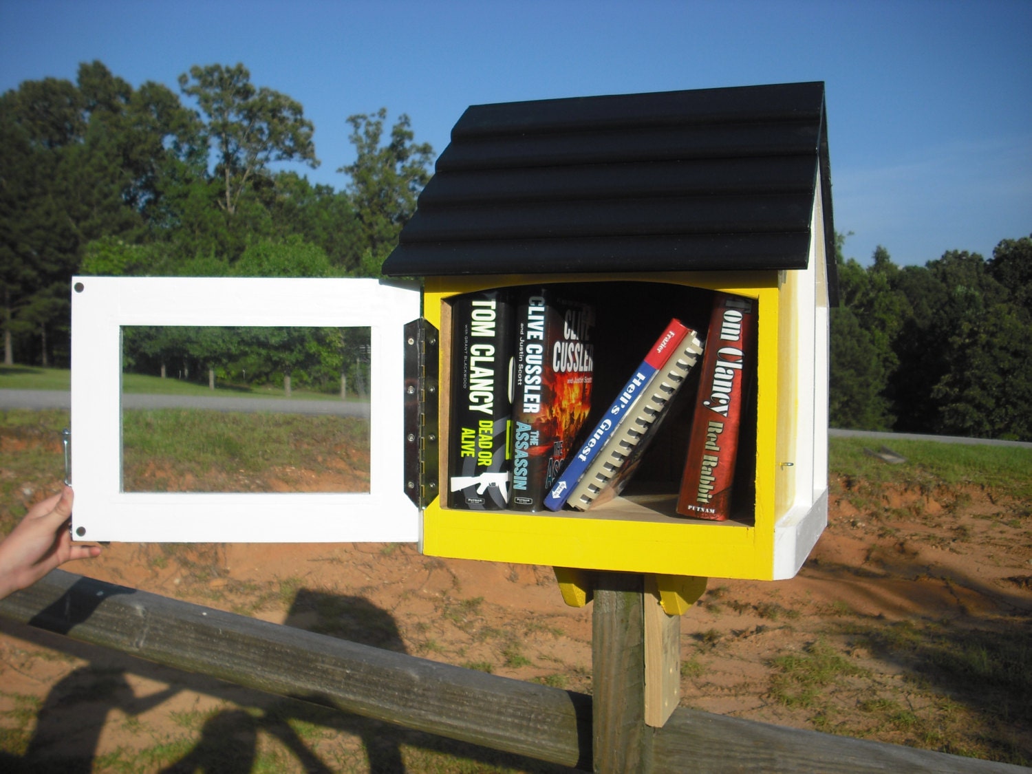Little house on a stick neighborhood book box library custom