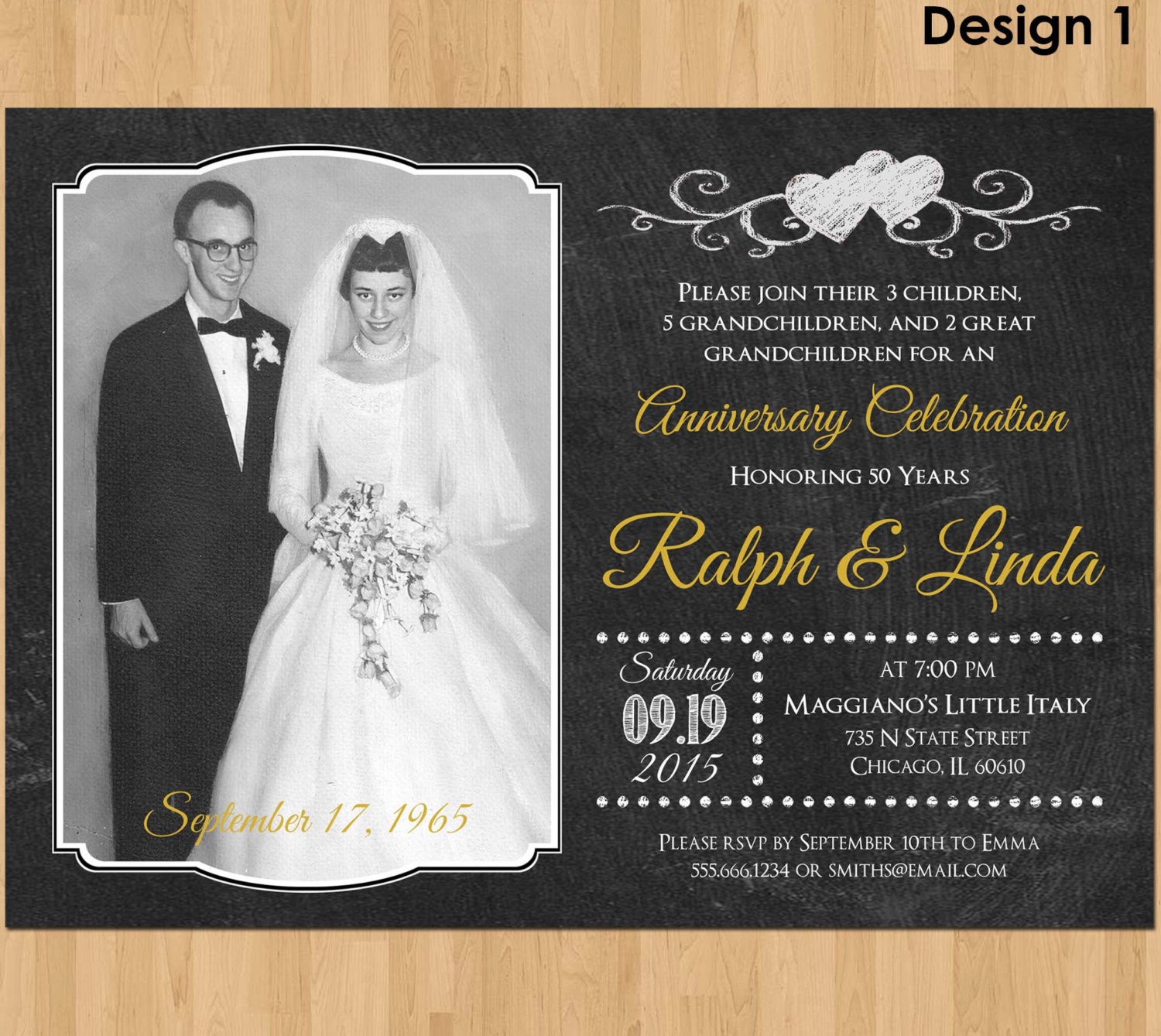 50th Anniversary Invitation Printable 50th Wedding