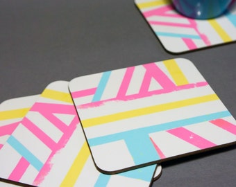 Geometric coasters | Etsy