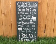Popular items for cabin rules on Etsy