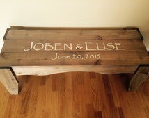 Popular items for wedding bench on Etsy