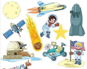 Outer space clip art | Etsy