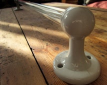 Bauhaus: 2.6 + feet long original Art Deco solid glass and porcelain ...