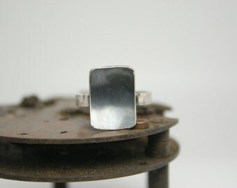 Silver Ring Modern Funky by GiftHorst on Etsy