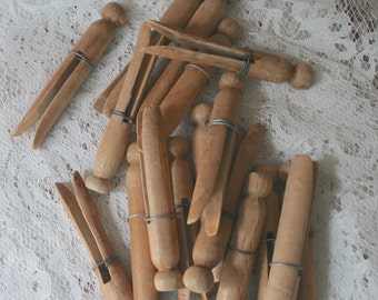 Vintage clothes pins | Etsy