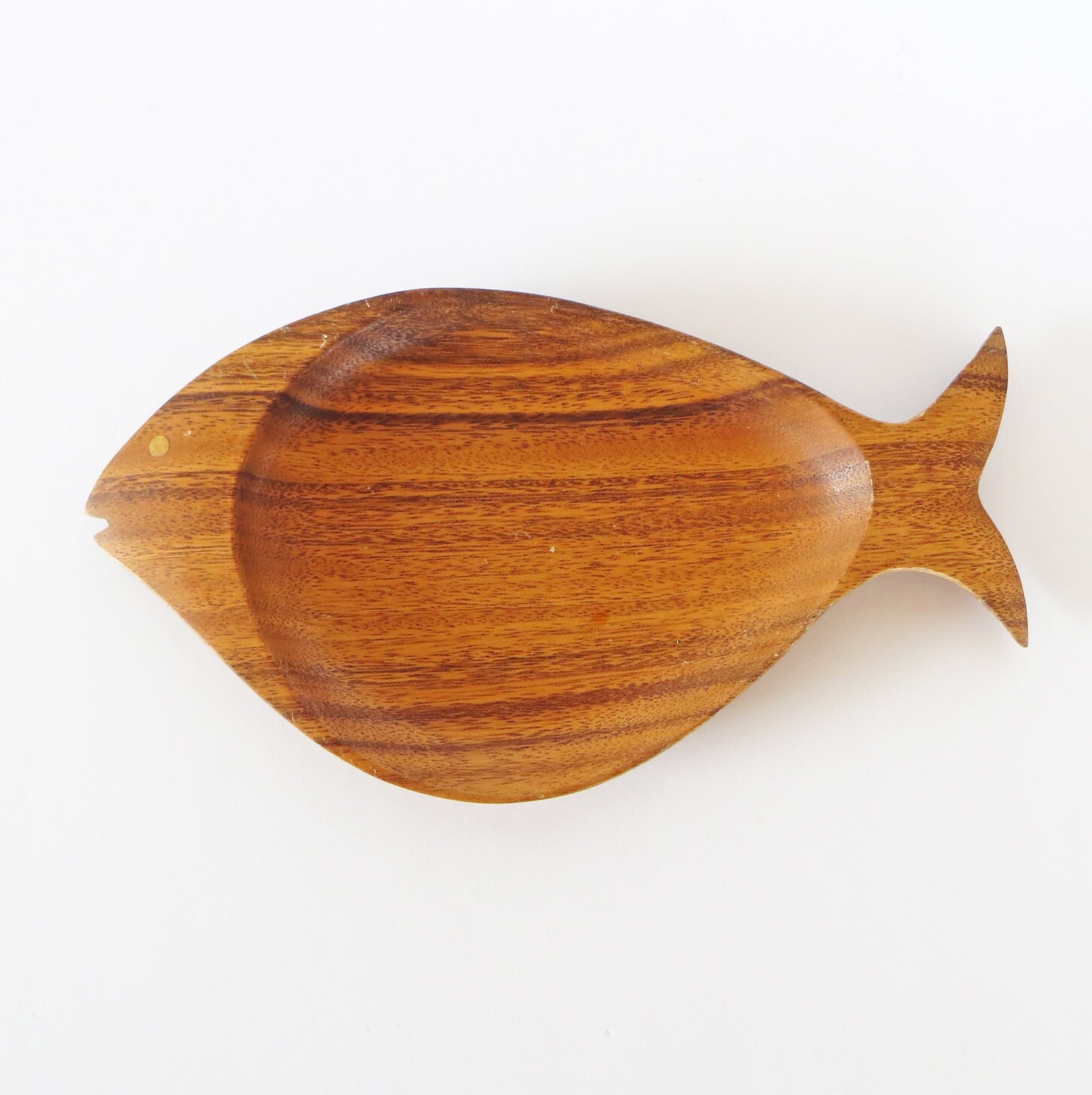Vintage Wood Fish Platter – Mid Century Modern Decor – Wood Fish Plate ...