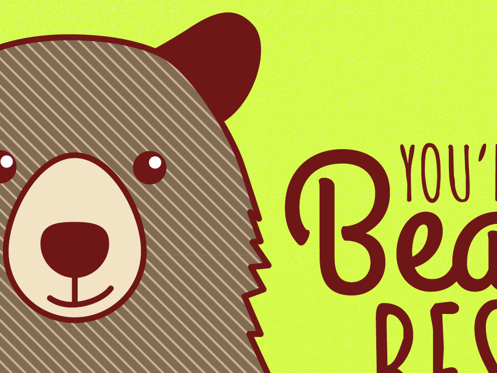 Friendship or Love Card You're the Beary Best pun by TinyBeeCards
