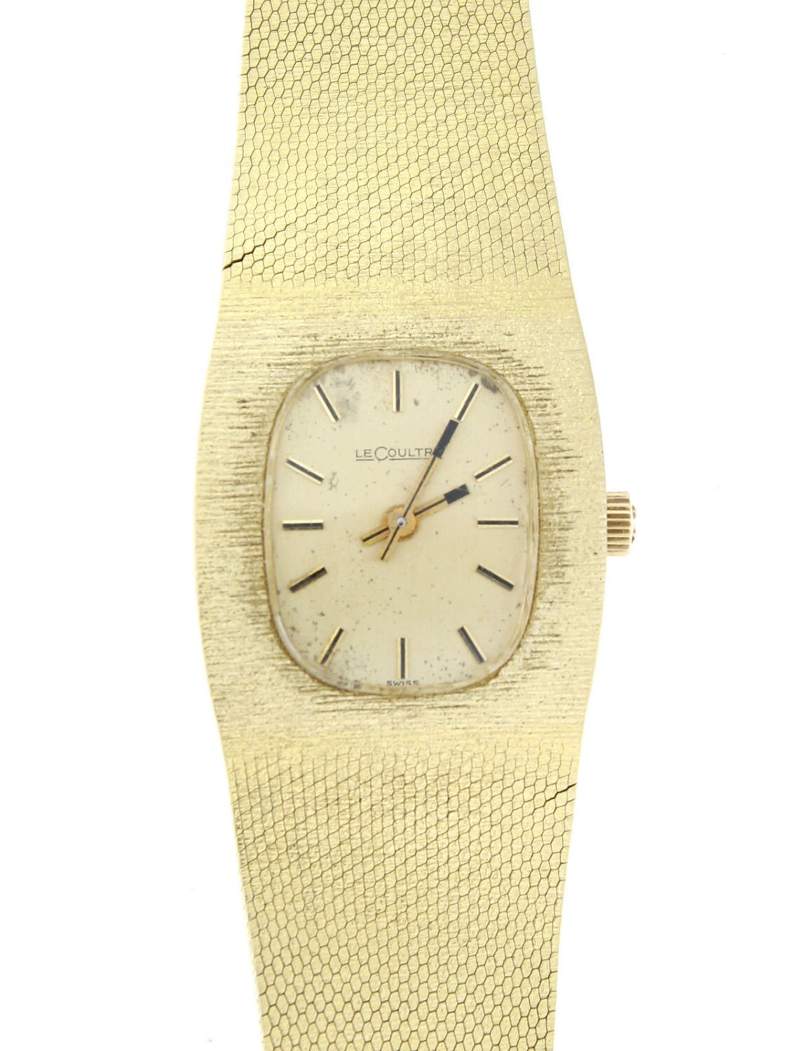 Ladies LeCoultre 14k Solid Yellow Gold Watch & Band ORIGINAL 25mm 59 ...