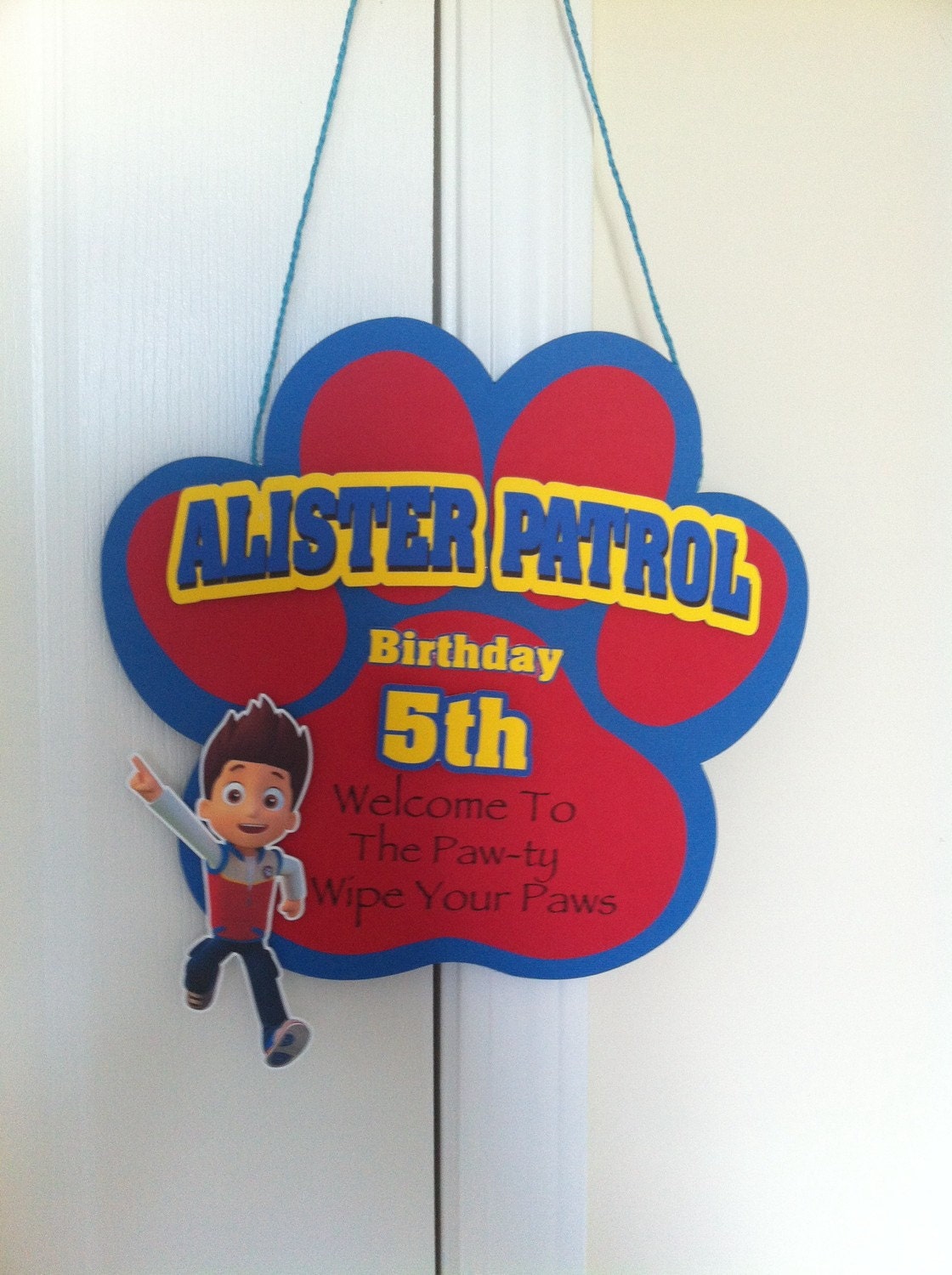 Paw Patrol Door Sign Paw Patrol Birthday Party by TriniGirlTreats