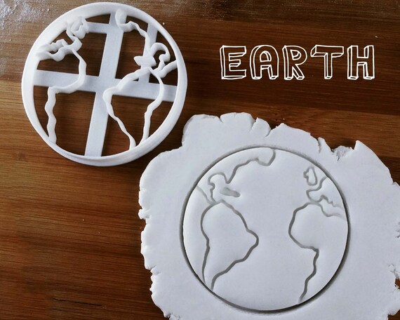 Planet Earth & other Space themed cookies cutters by Made3D