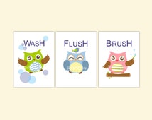 Unique kids owl bathroom related items | Etsy