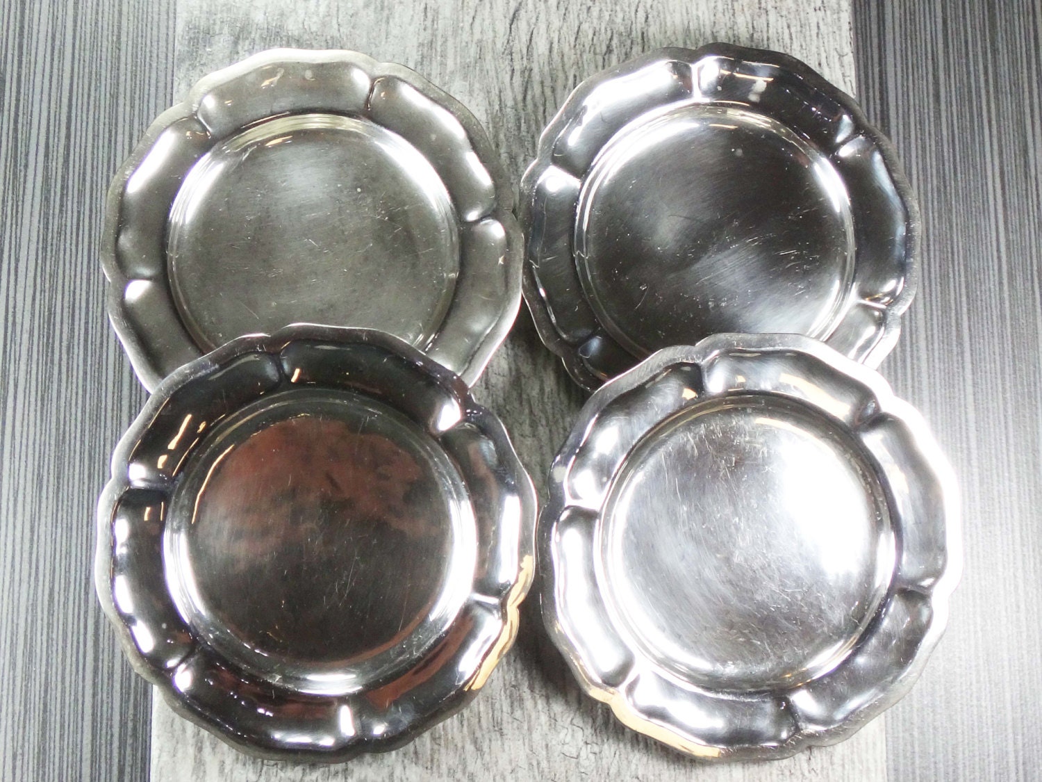 Vintage Sterling Silver Butter Pat Dishes Sterling Individual Butter ...