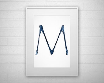 Letter m print | Etsy