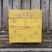 Pallet Wood Clock Yellow Wood Clock Rustic Wood Clock