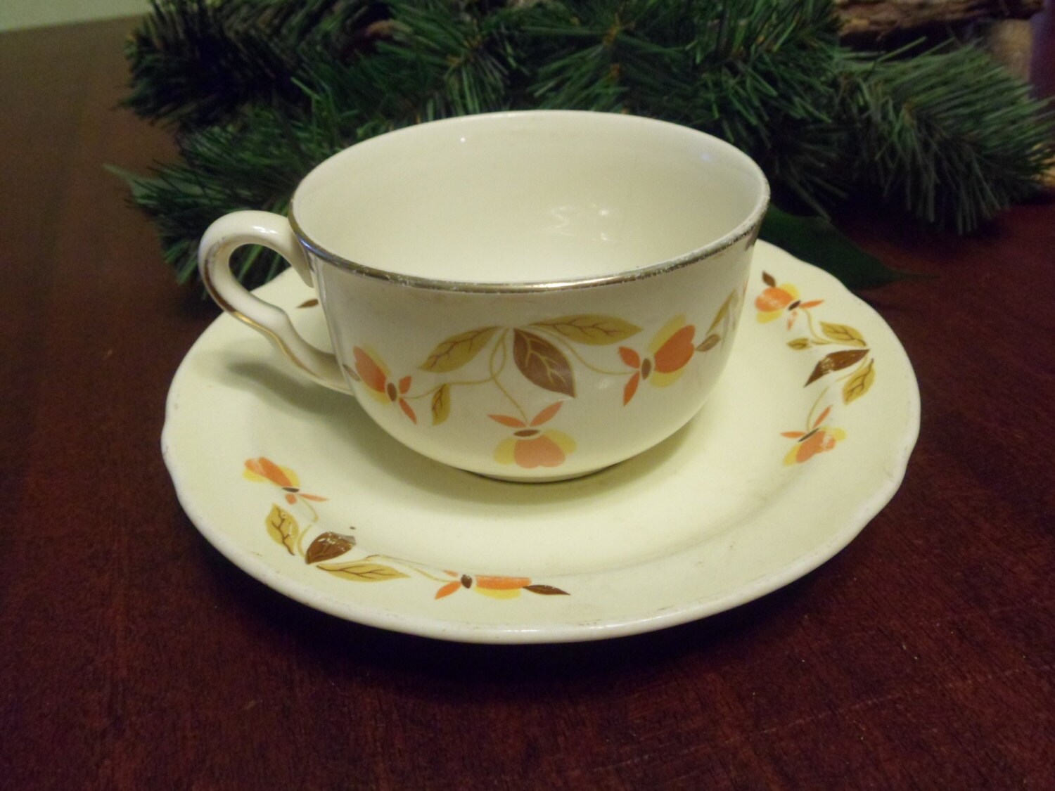 CLEARANCE………………….Hall Dinnerware Jewel T pattern, Hall cup and saucer ...