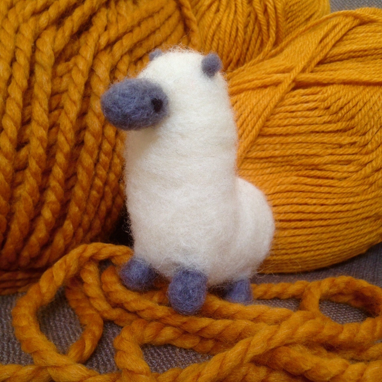 Puff the Needle-felted Llama by WeFeltThings on Etsy