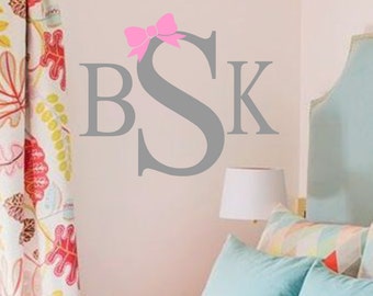 Vinyl Wall Decal-Monogram Initials with Est by landbgraphics