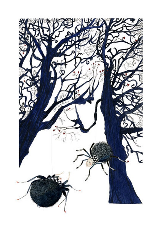 Tree print Tree spiders 8x11 Giclee print