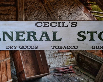 Rustic General Store Mercantile Wood Sign Hand Crafted