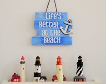 Popular items for beach wooden sign on Etsy