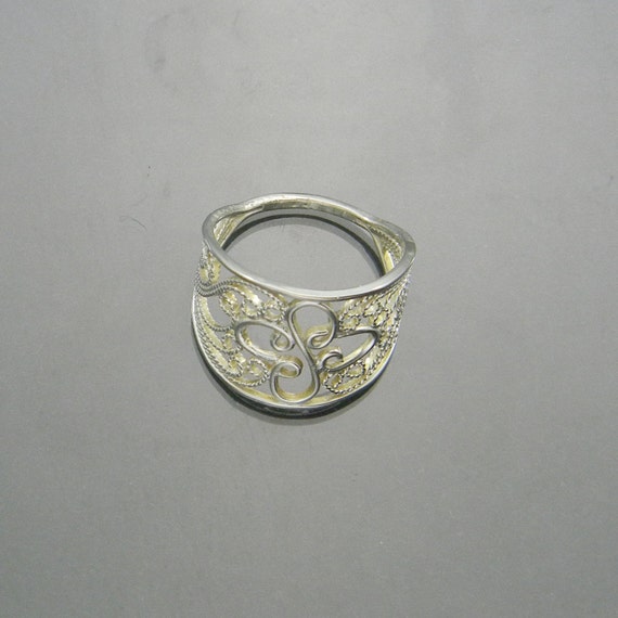 Handmade Filigree Ring Sterling Silver by selectjewelrydesigns